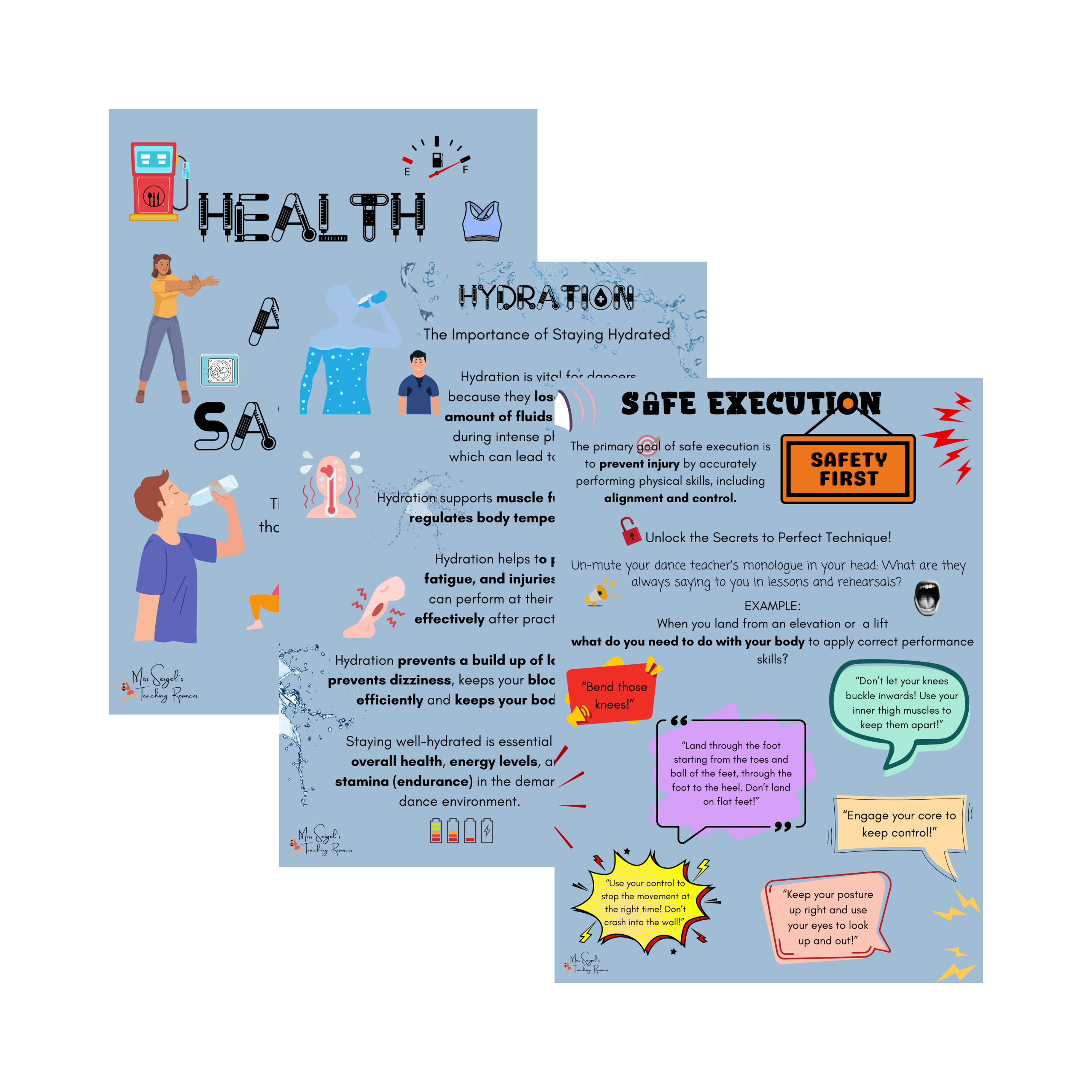 GCSE DANCE HEALTH AND SAFETY POSTERS | Miss Seigel's Teaching Resources
